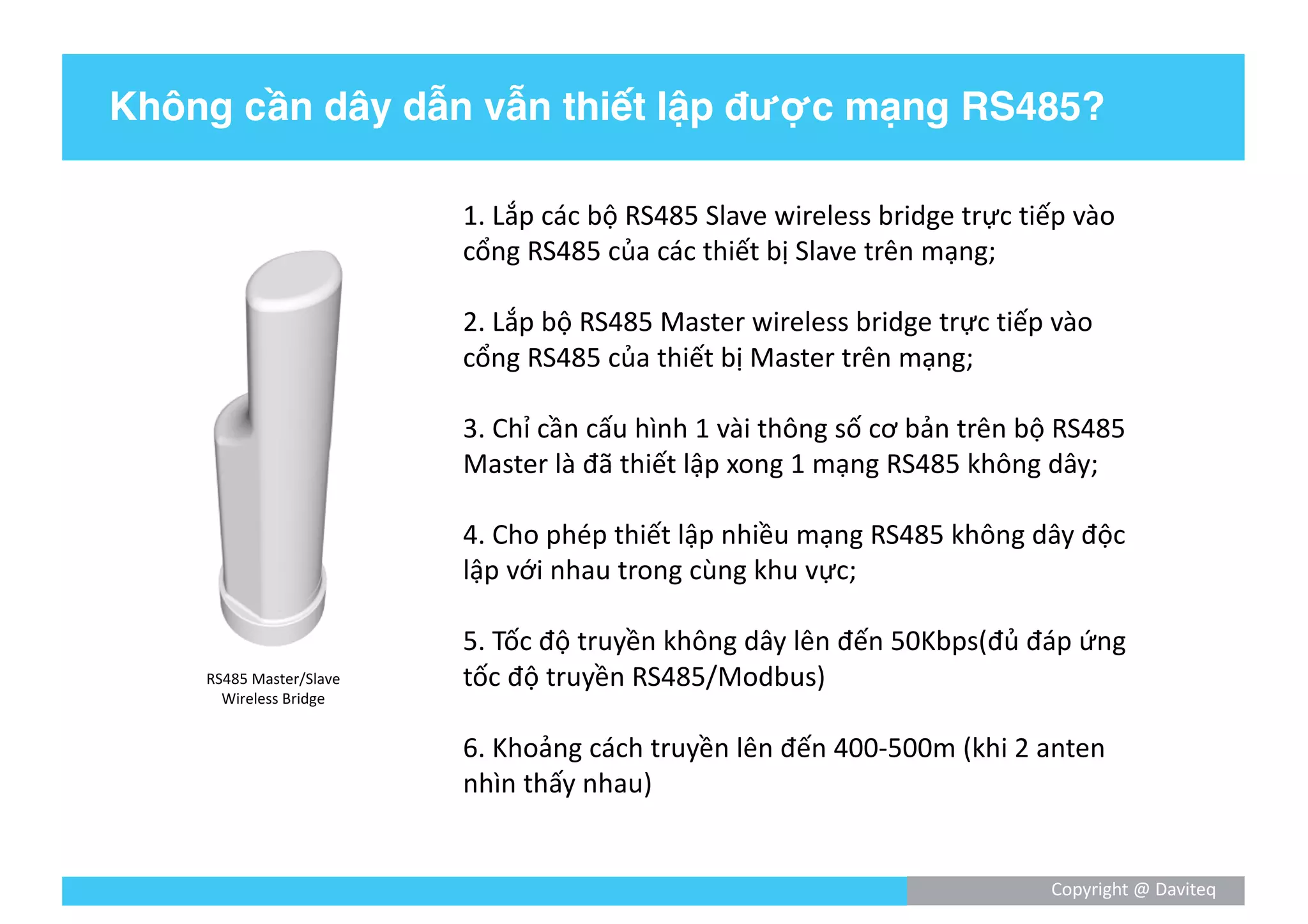 Cách thiết lập mạng wireless RS485 | PPT