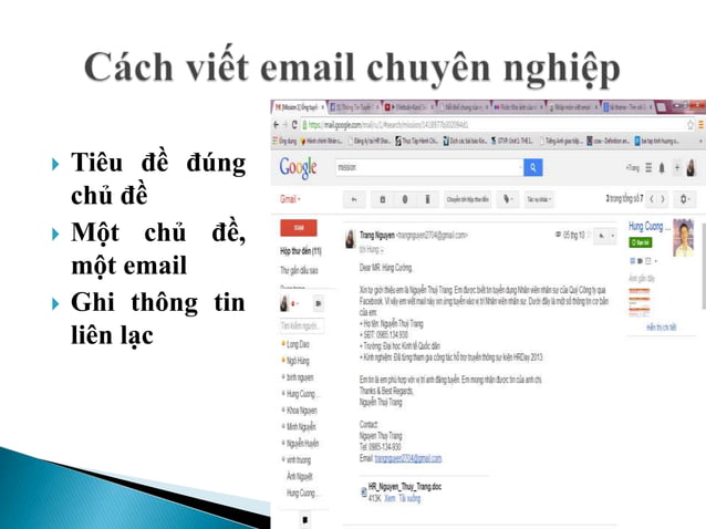 Cach viet email chuyen nghiep | PPTX