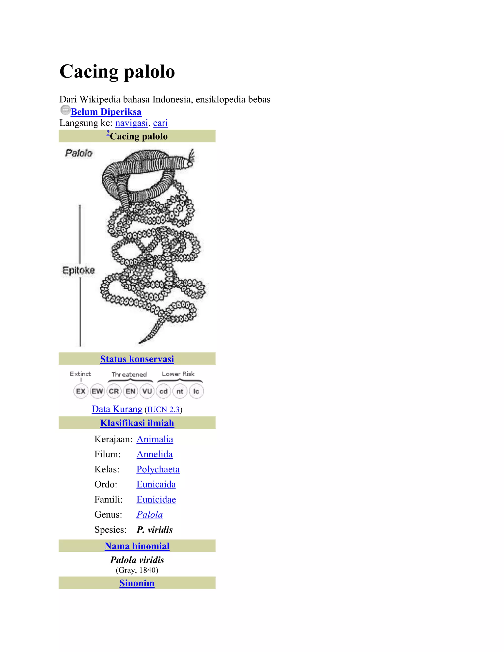 Cacing palolo | DOCX