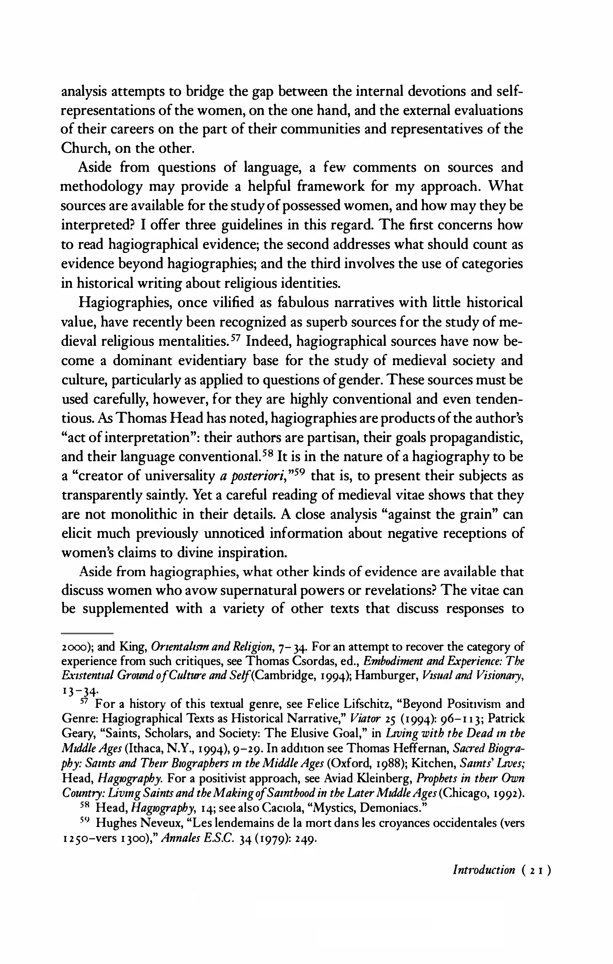 CACIOLA. Discerning Spirits Divine and Demonic Possession in the Middle ...