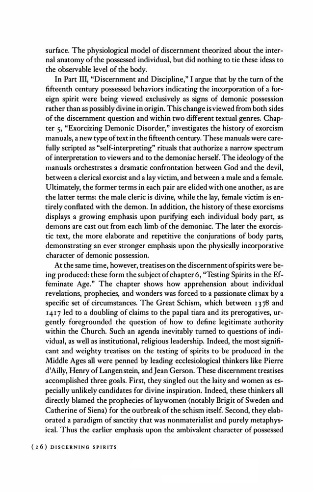 CACIOLA. Discerning Spirits Divine and Demonic Possession in the Middle ...