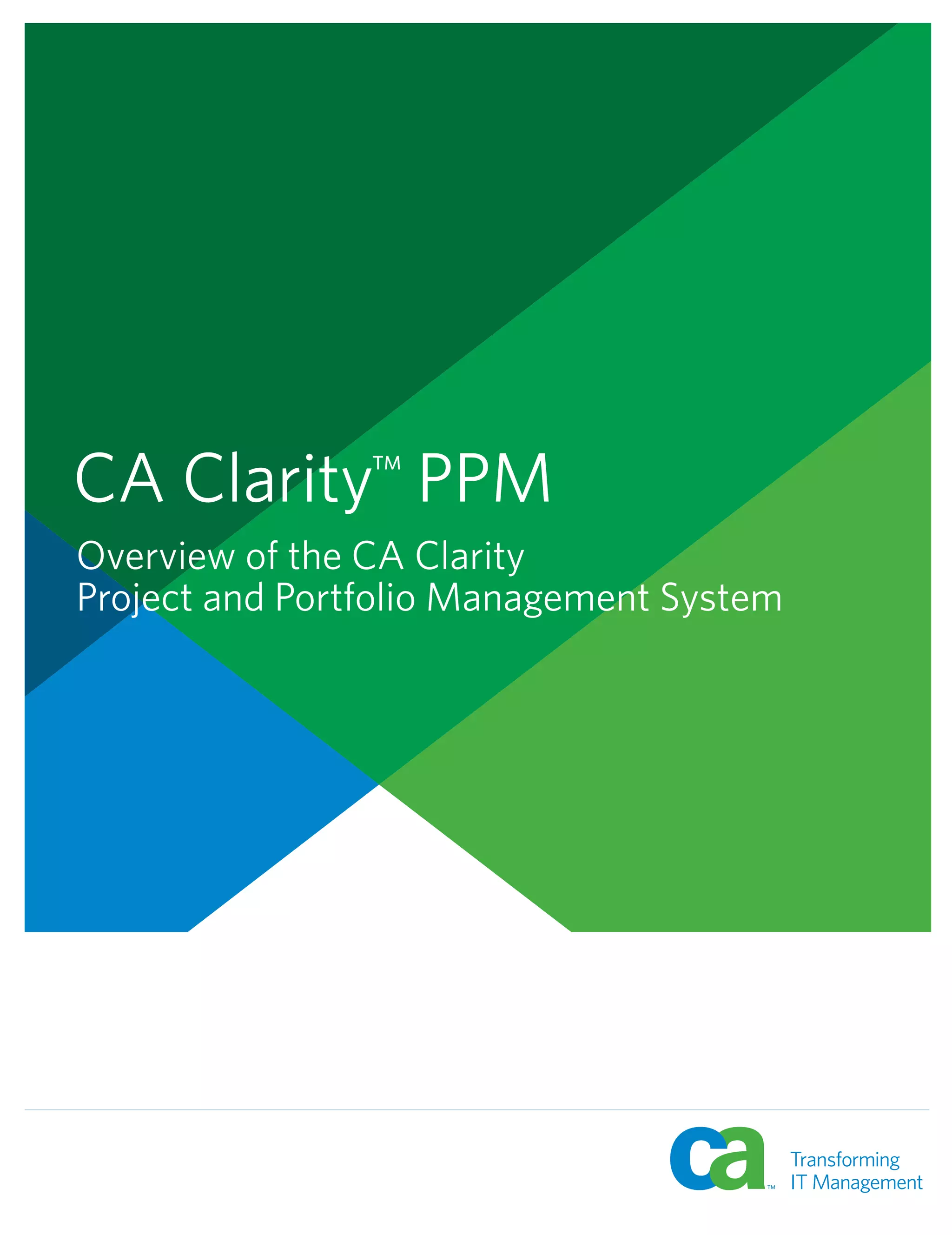 Ca Clarity Brochure Overview Short | PDF