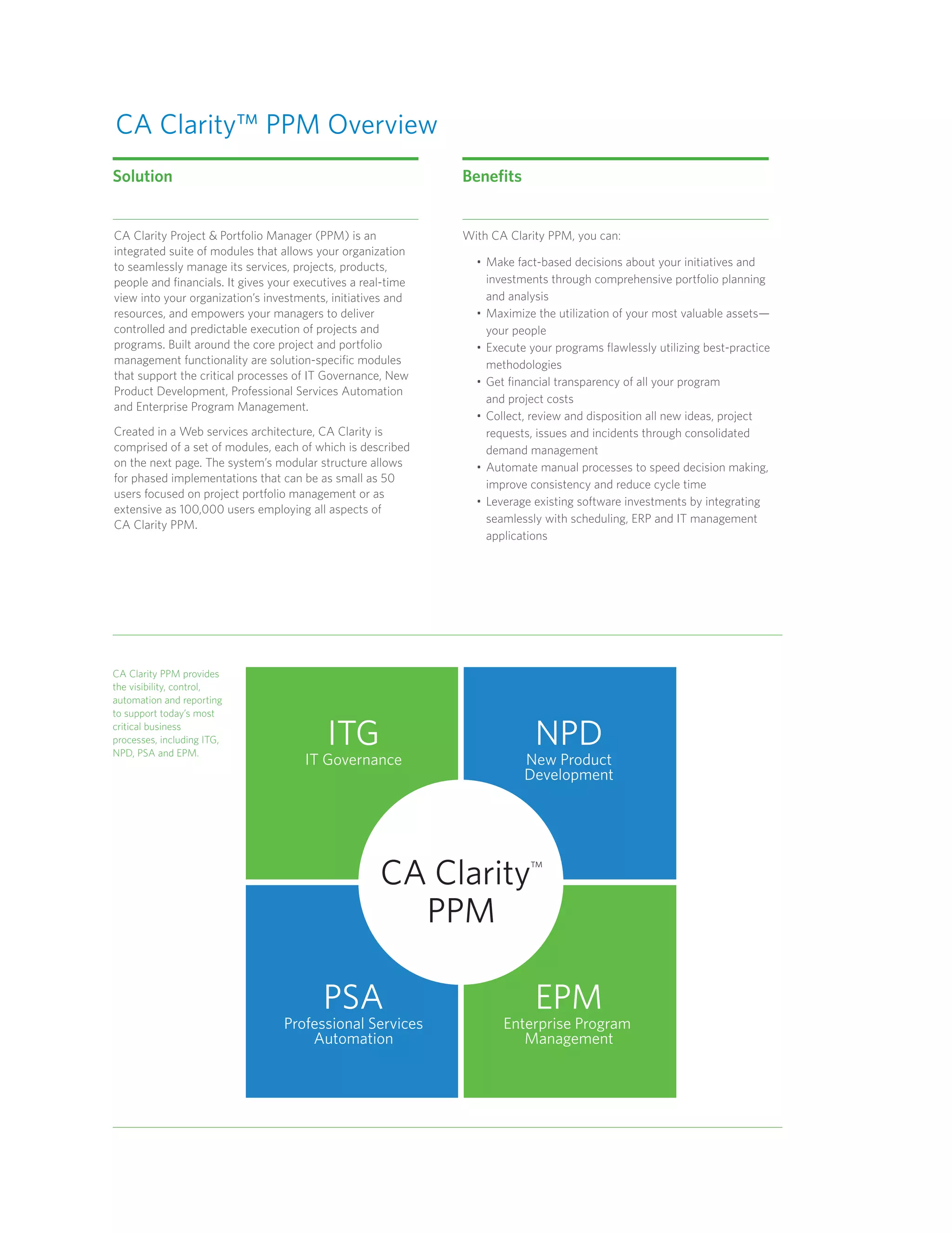 Ca Clarity Brochure Overview Short | PDF