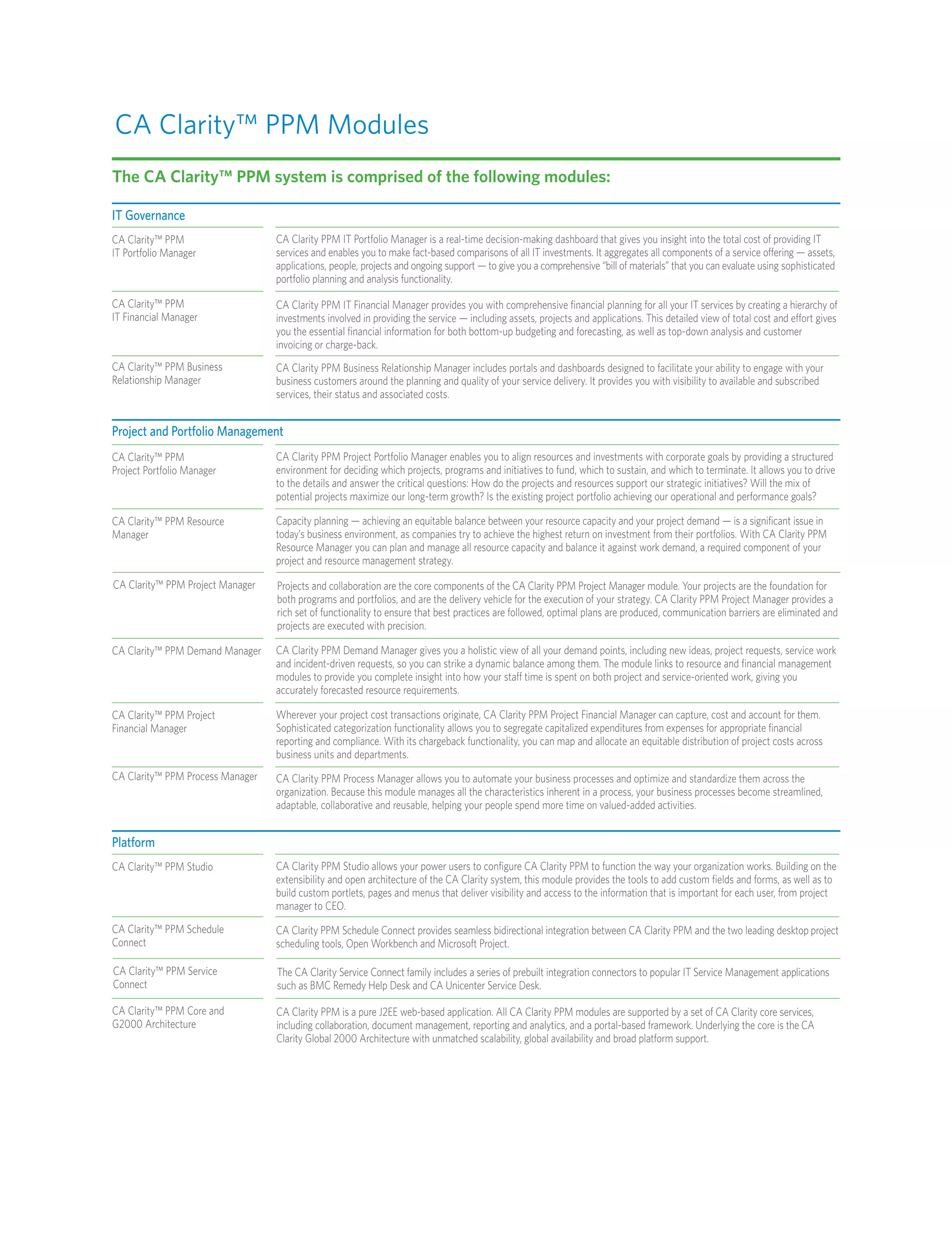 Ca Clarity Brochure Overview Short | PDF