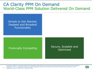 Ca Clarity PPM On Demand Presentation | PPTX | Computer Software and ...