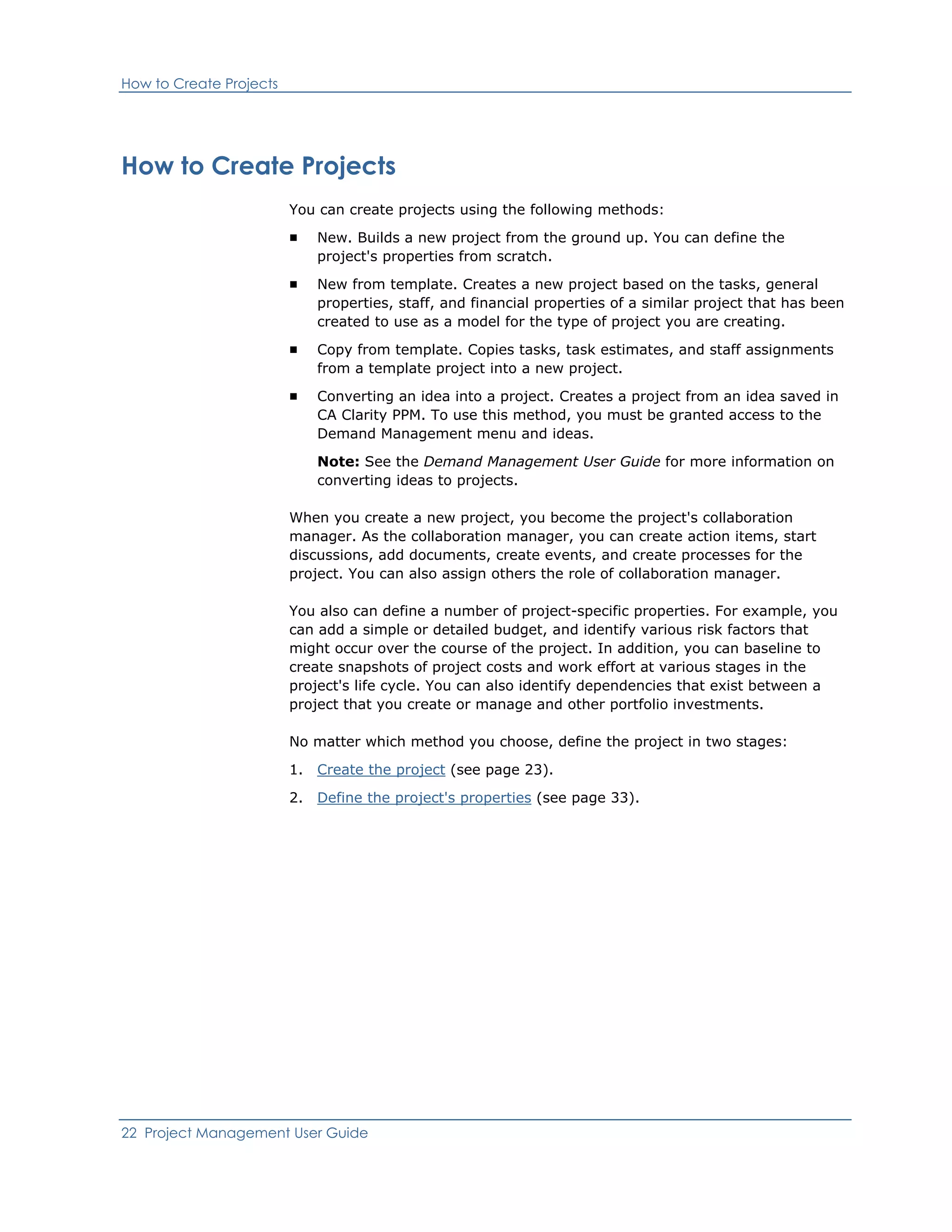 Ca Clarity PPM Project Management User Guide | PDF