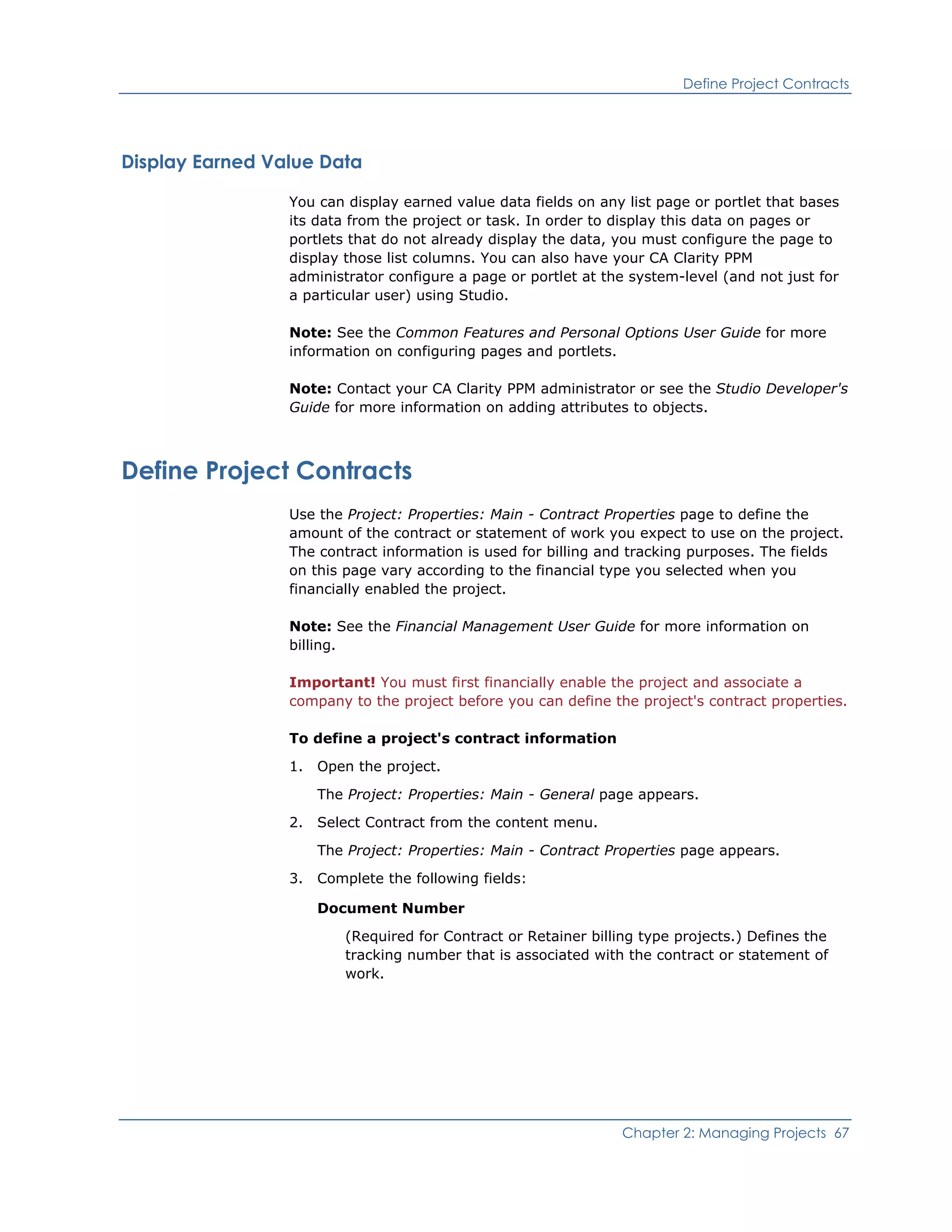 Ca Clarity PPM Project Management User Guide | PDF