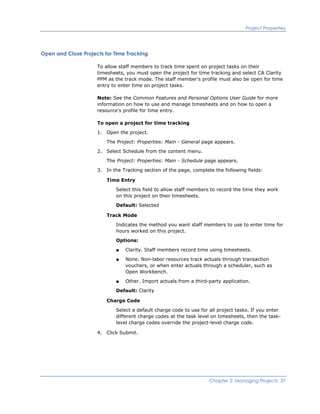 Ca Clarity PPM Project Management User Guide | PDF