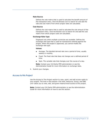 Ca Clarity PPM Project Management User Guide | PDF
