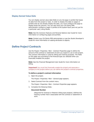 Ca Clarity PPM Project Management User Guide | PDF