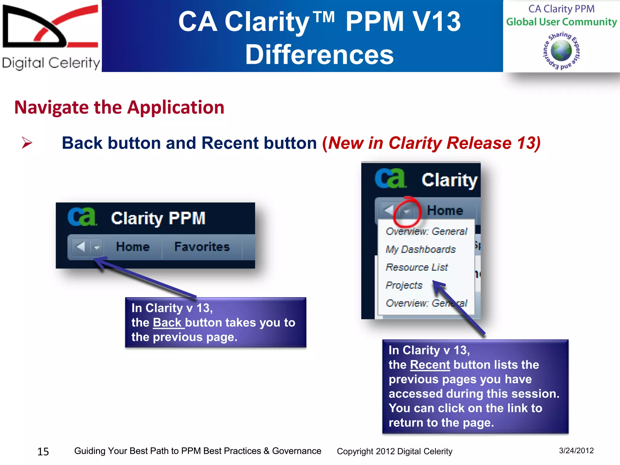 Ca clarity ppm v13 differences course | PDF