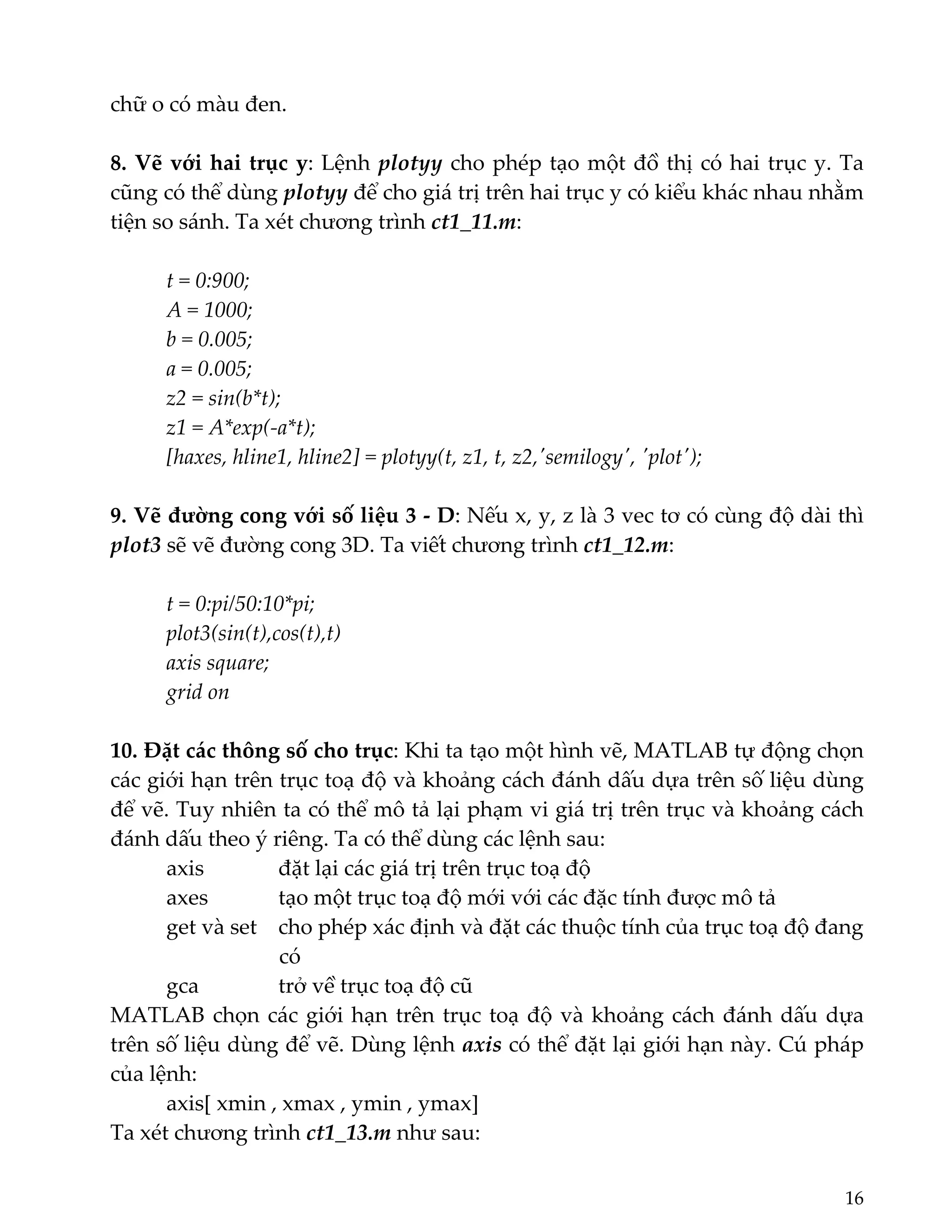 Cac lenh trong matlab | PDF