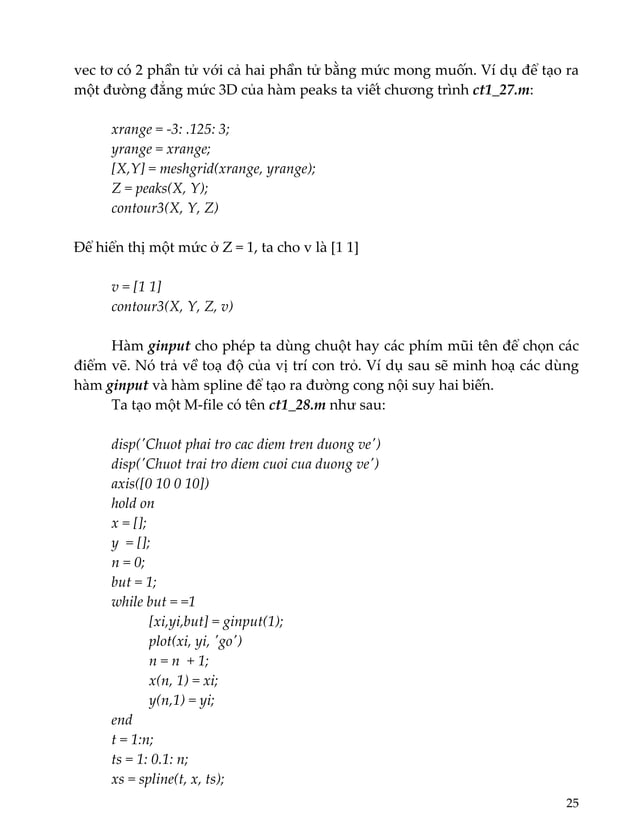 Cac lenh trong matlab | PDF