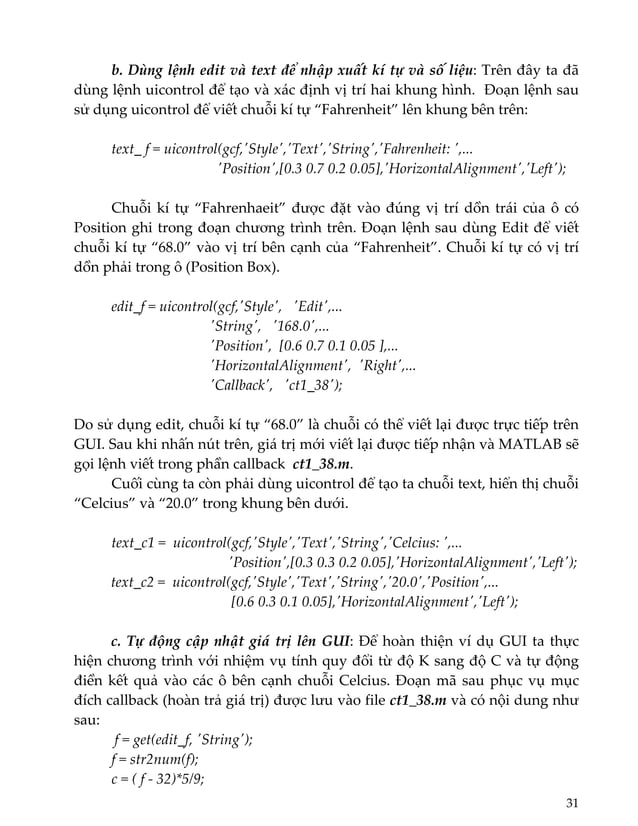 Cac lenh trong matlab | PDF
