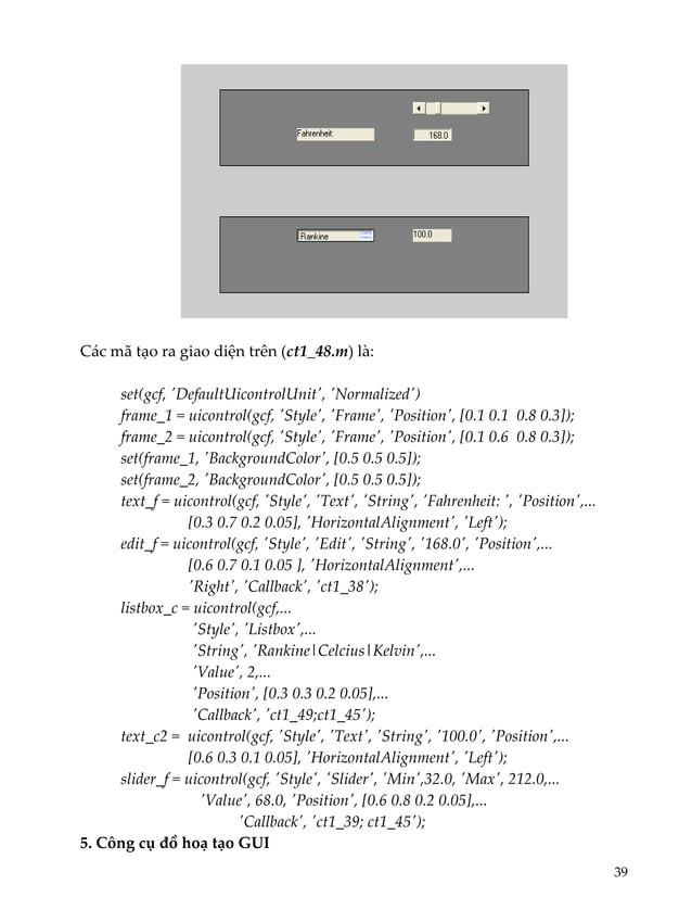 Cac lenh trong matlab | PDF