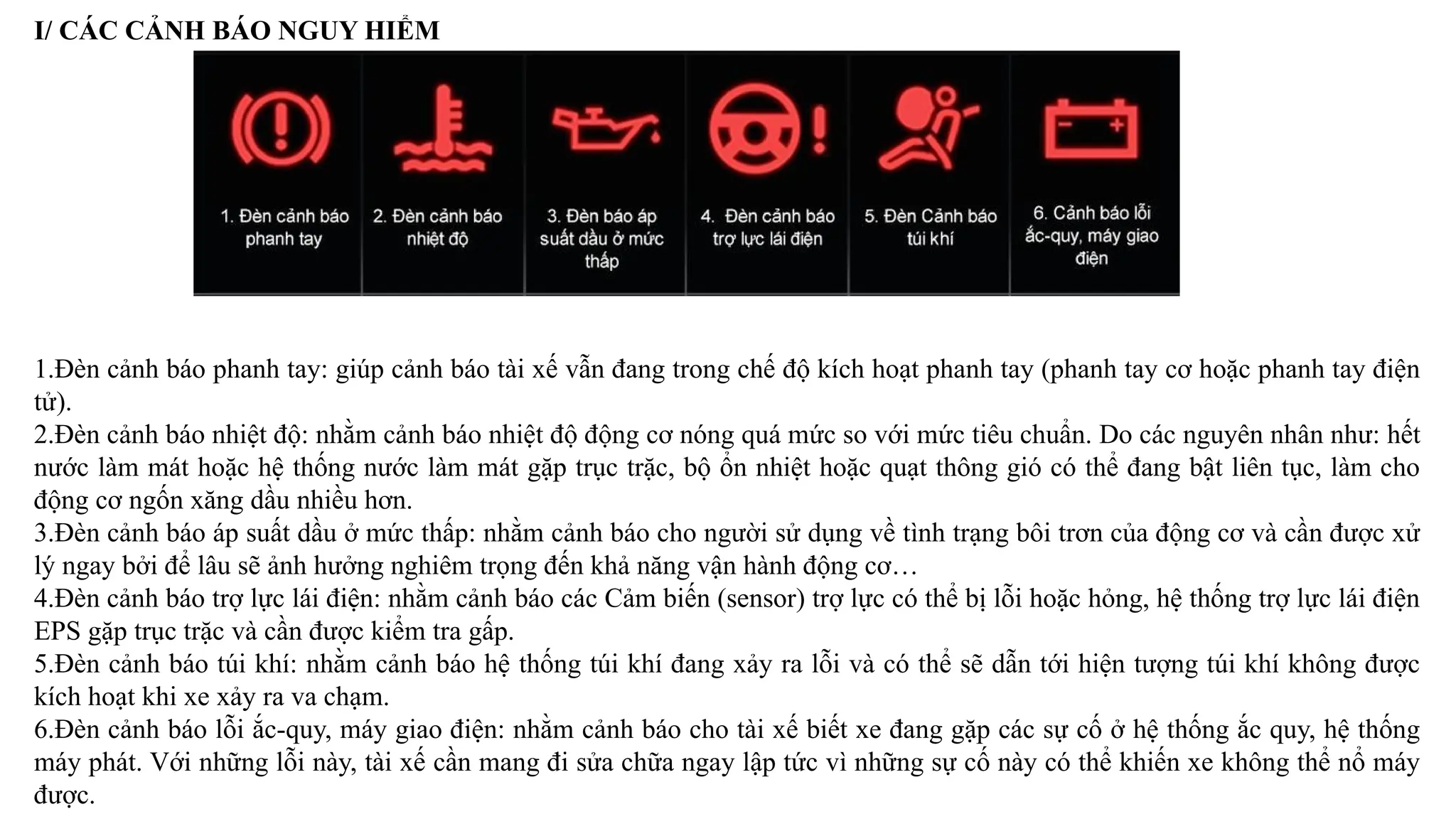 Cac loai den canh bao tren bang dong ho.pptx