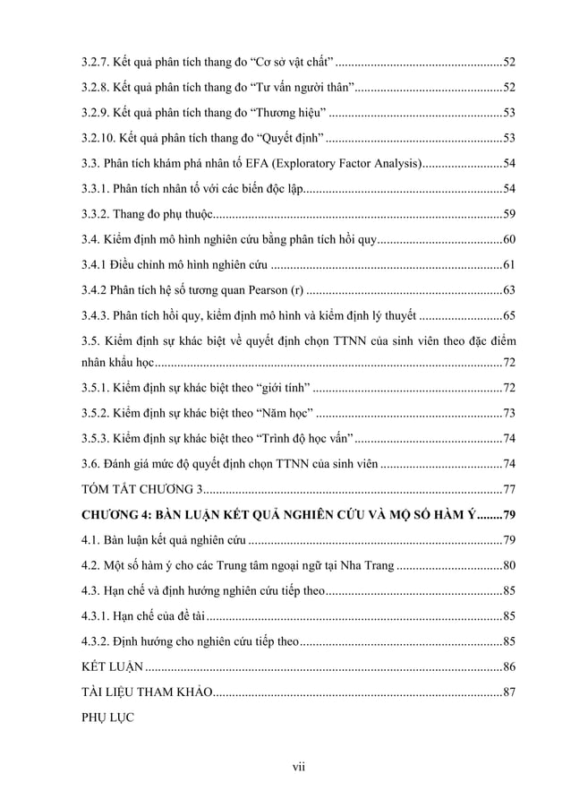 Các nhân tố ảnh hưởng đến quyết định chọn trung tâm ngoại ngữ của sinh viên Trường Đại học Nha ...