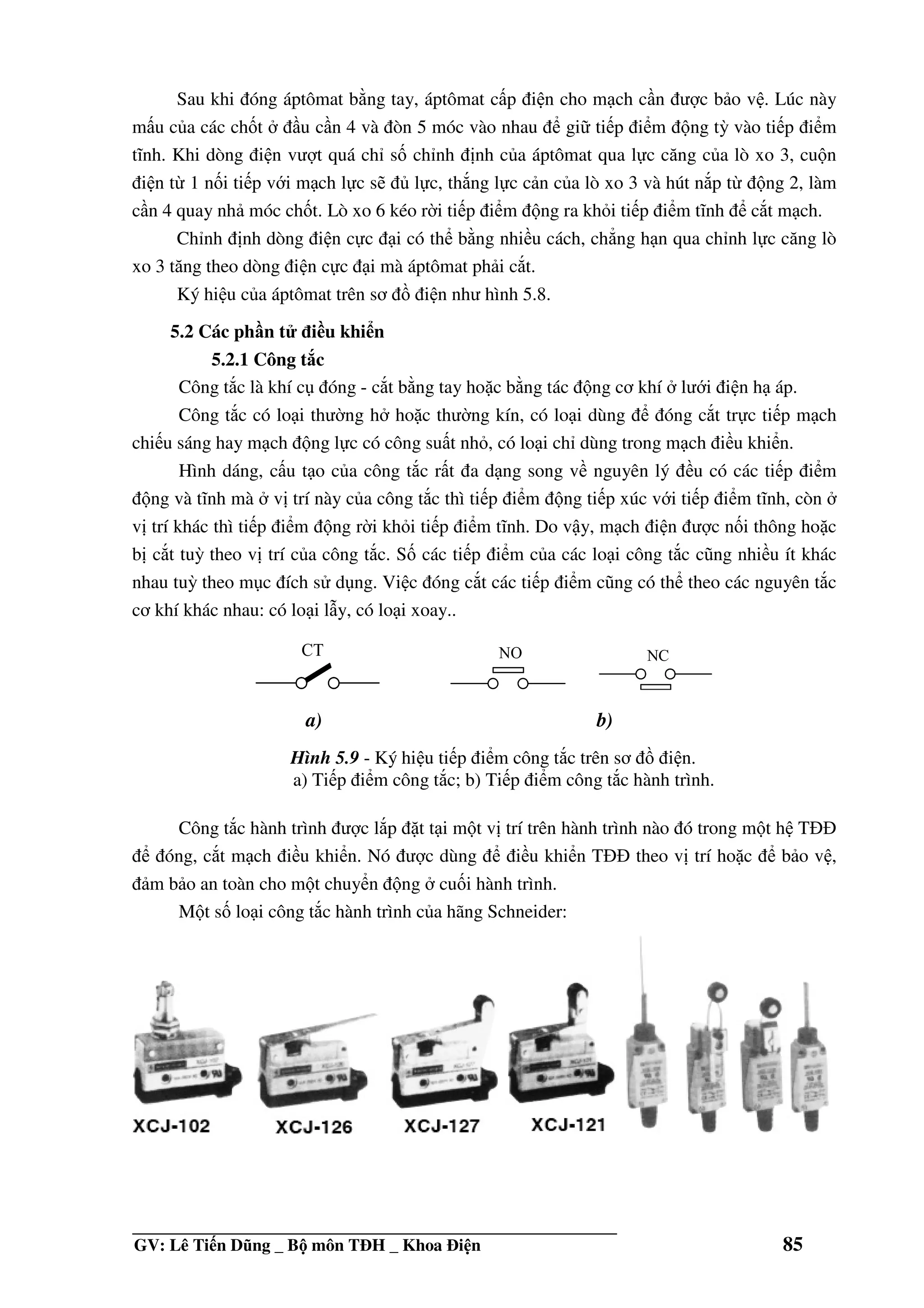 "Thu Vien Sach Co Khi" – Cac phan tu khong che tu dong truyen dien | PDF