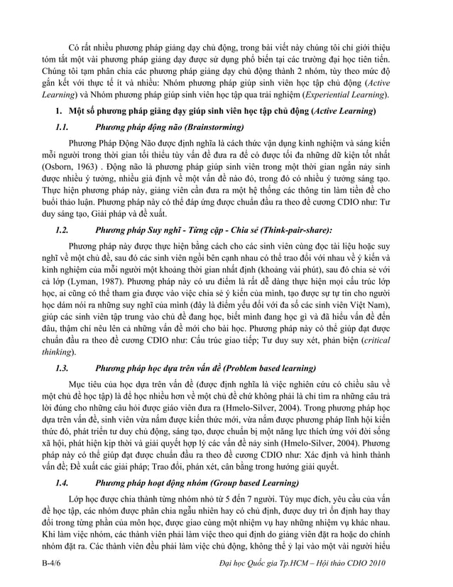 Cac ppgd tich cuc (dh khtn hcm) | PDF