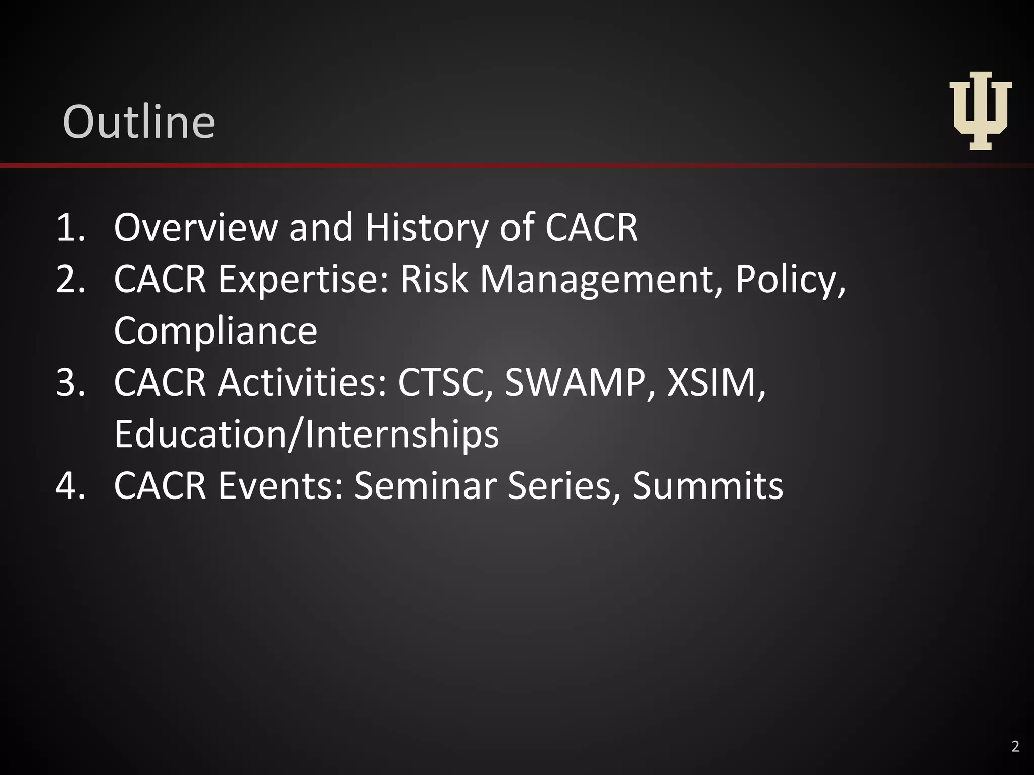 CACR Overview | PDF | Internet | Computing