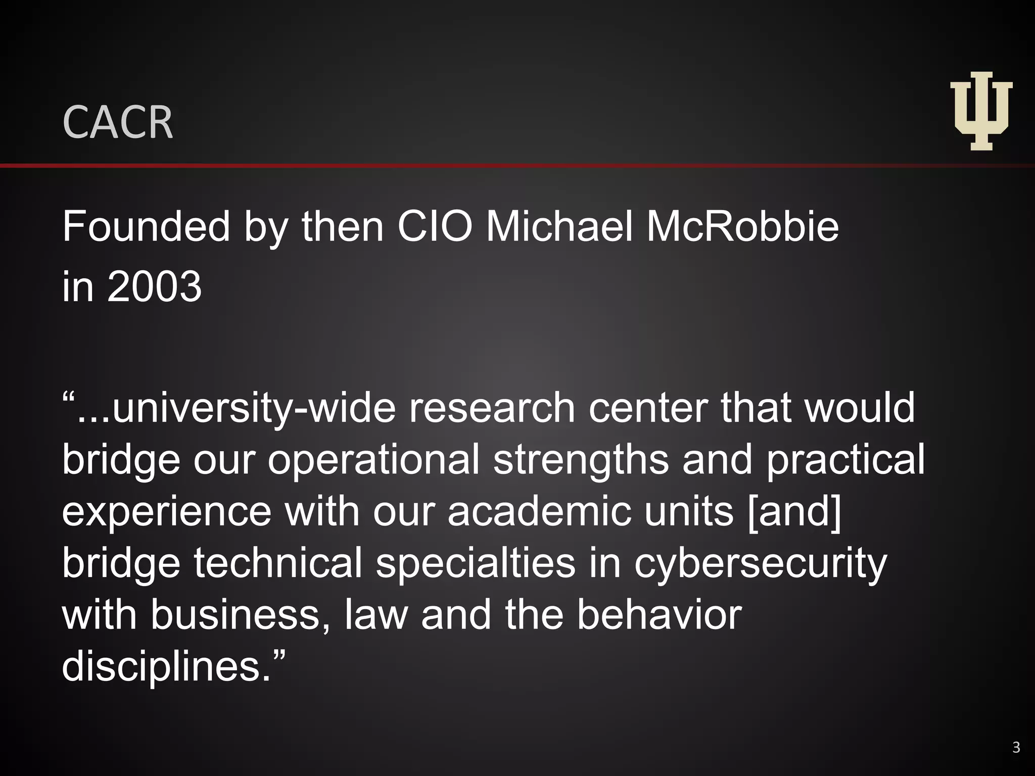 CACR Overview | PDF | Internet | Computing