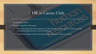 Cactus club project | PPT