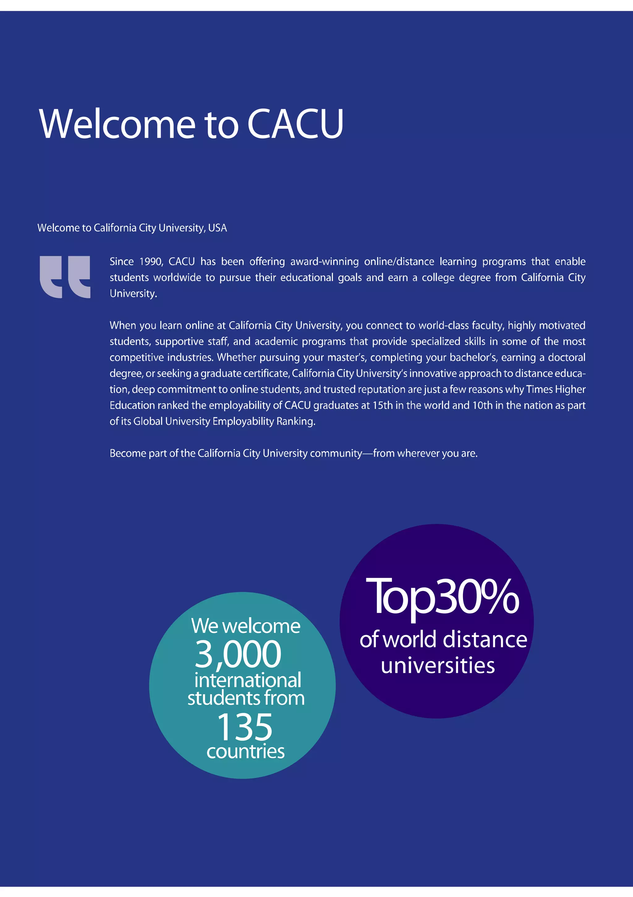 California City University, USA Brochure | PDF