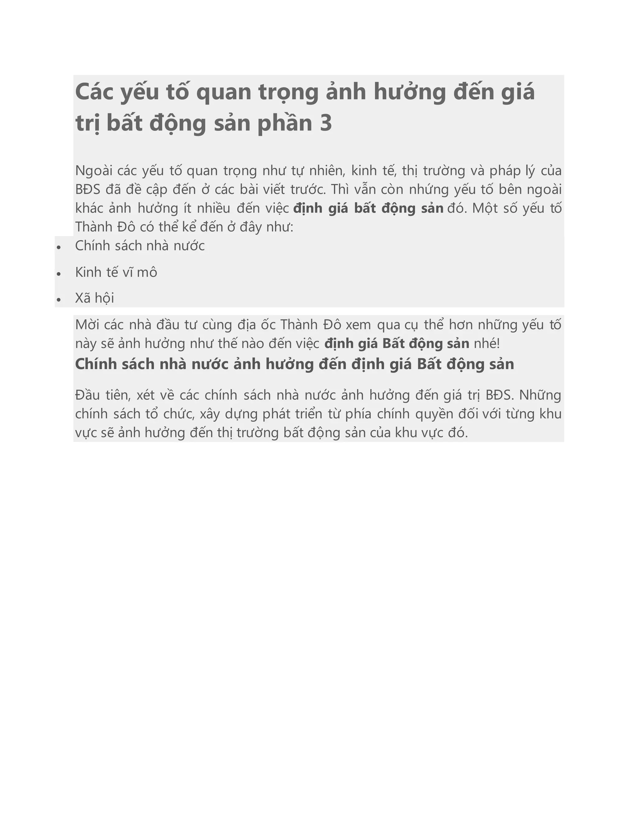 Cac yeu to quan trong anh huong gia tri bds 3 | PDF