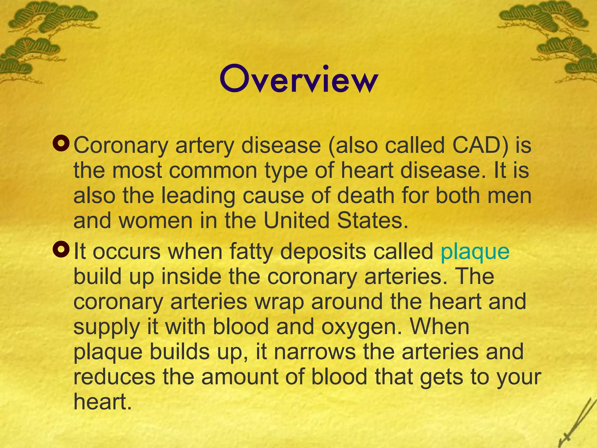 Coronary Artery Disease (CAD) | PPT
