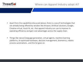 Artificial intelligence in Textile Industry | PPTX