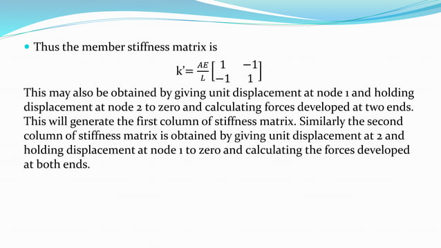 Stiffness matrix Computer aided Design | PPT Stiffness matrix Computer aided Design | PPT