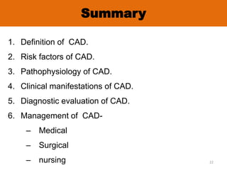 coronary artery disease (CAD) | PPTX