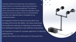 High Voltage Trasnsmissin Line Inspection Robot.CAD design | PPT