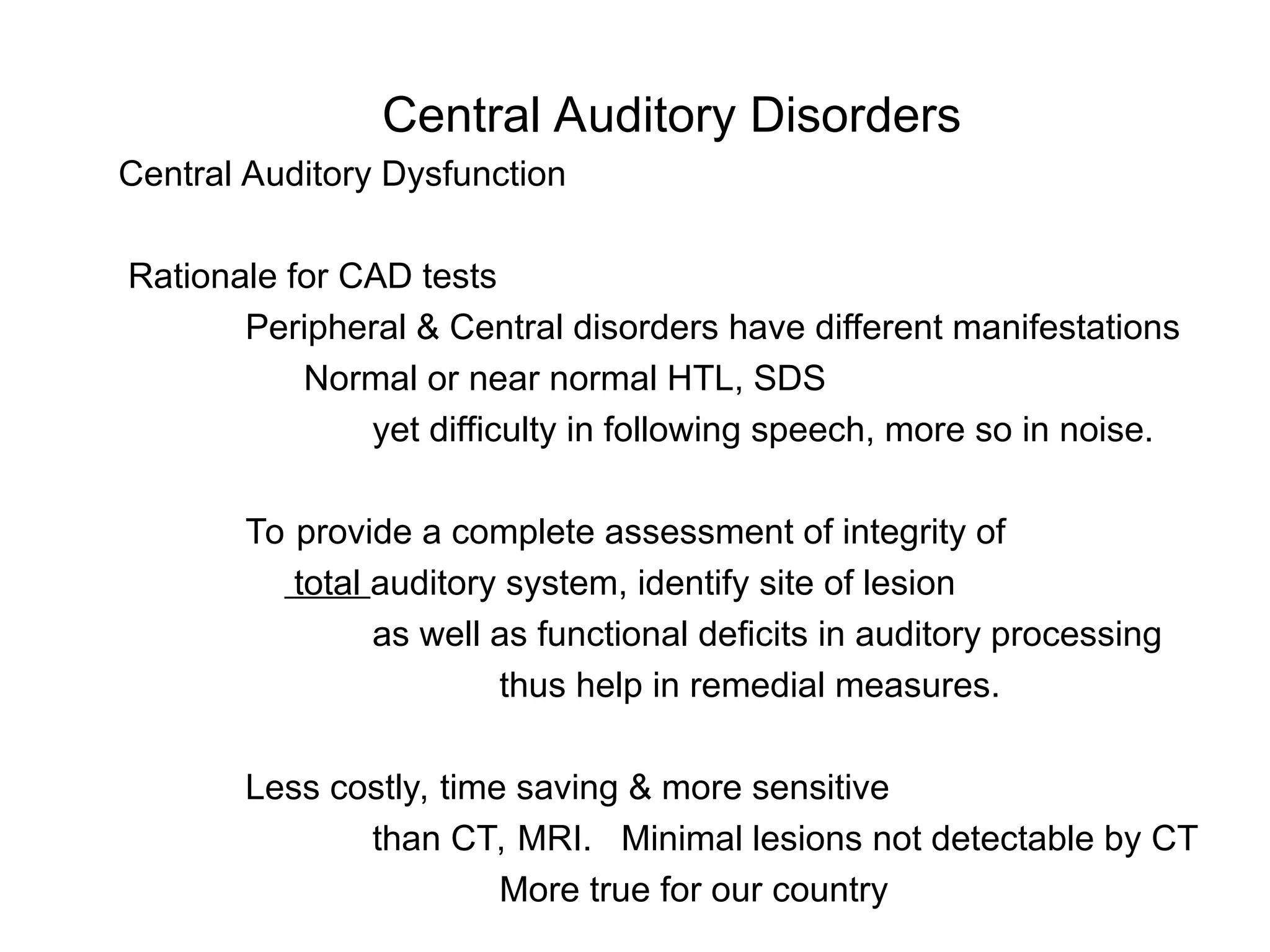 Central Auditory processing Disorder ppt | PPT