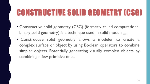 Cad ala brep, csg and sweep representation gtu | PDF
