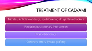 Coronary Artery Disease / Acute Myocardial Infarction ppt | PPTX