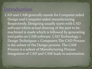 Cad cam | PPTX
