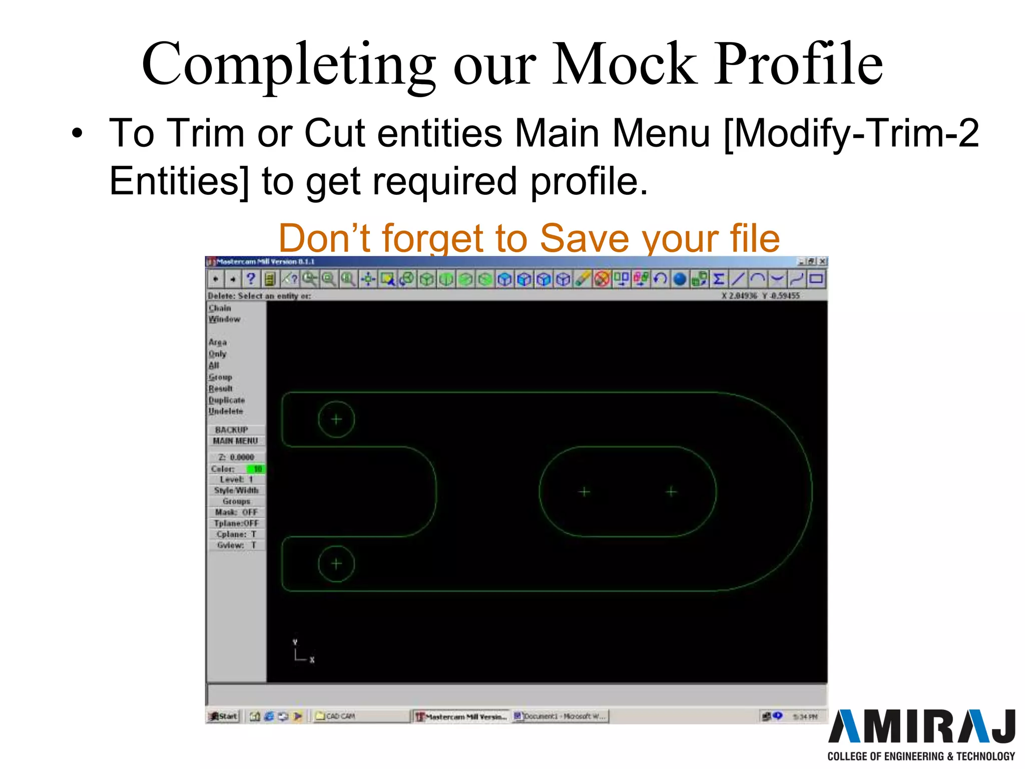 FUNDAMENTALS OF CAM By Using MASTERCAM | PPT