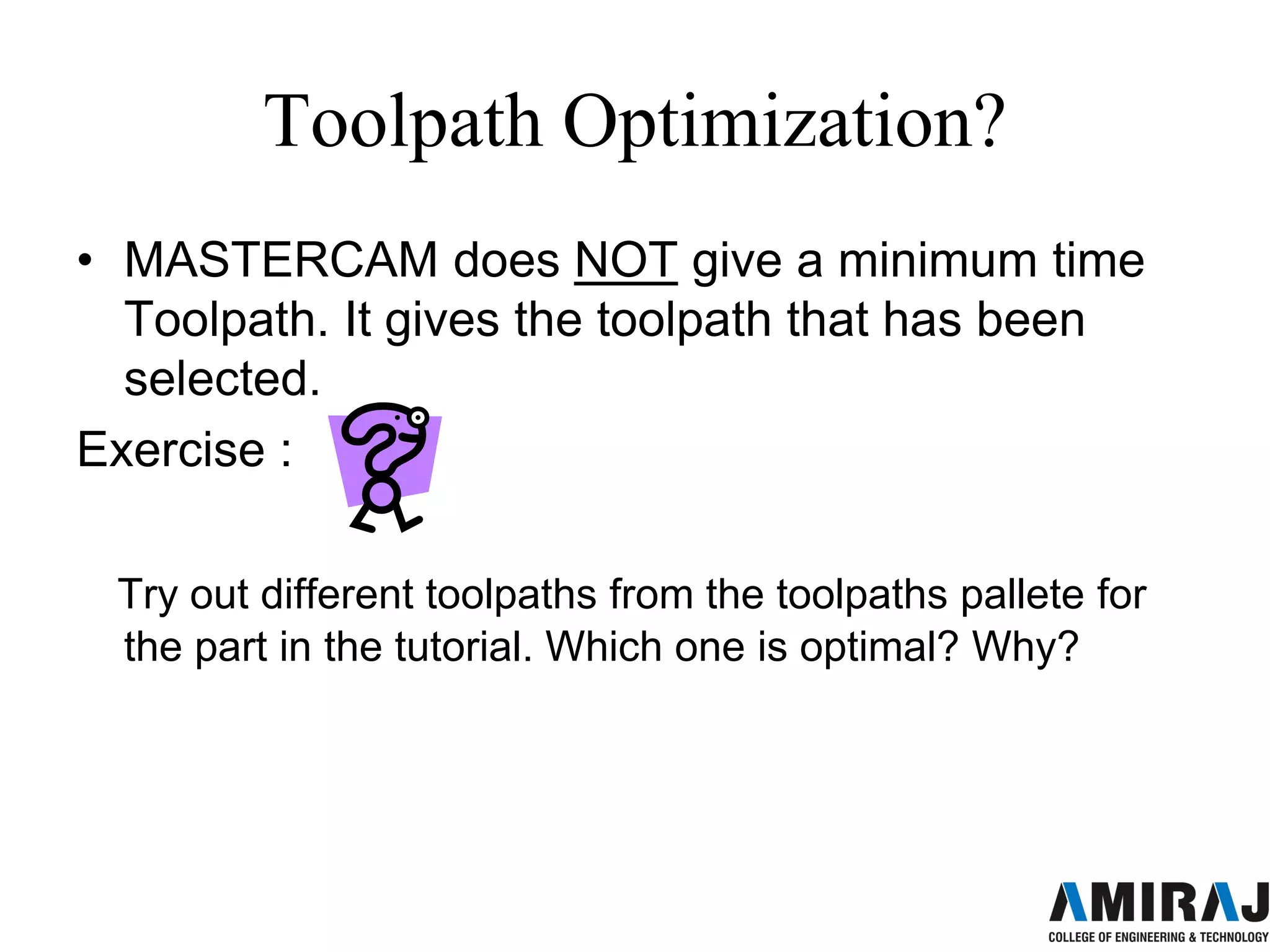 FUNDAMENTALS OF CAM By Using MASTERCAM | PPT
