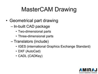 FUNDAMENTALS OF CAM By Using MASTERCAM | PPT