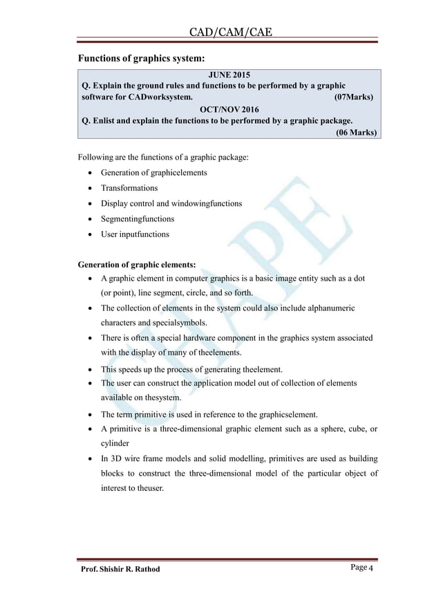 COMPUTER AIDED DESIGN / COMPUTER AIDED MANUFACTURING (CAD/CAM | PPTX