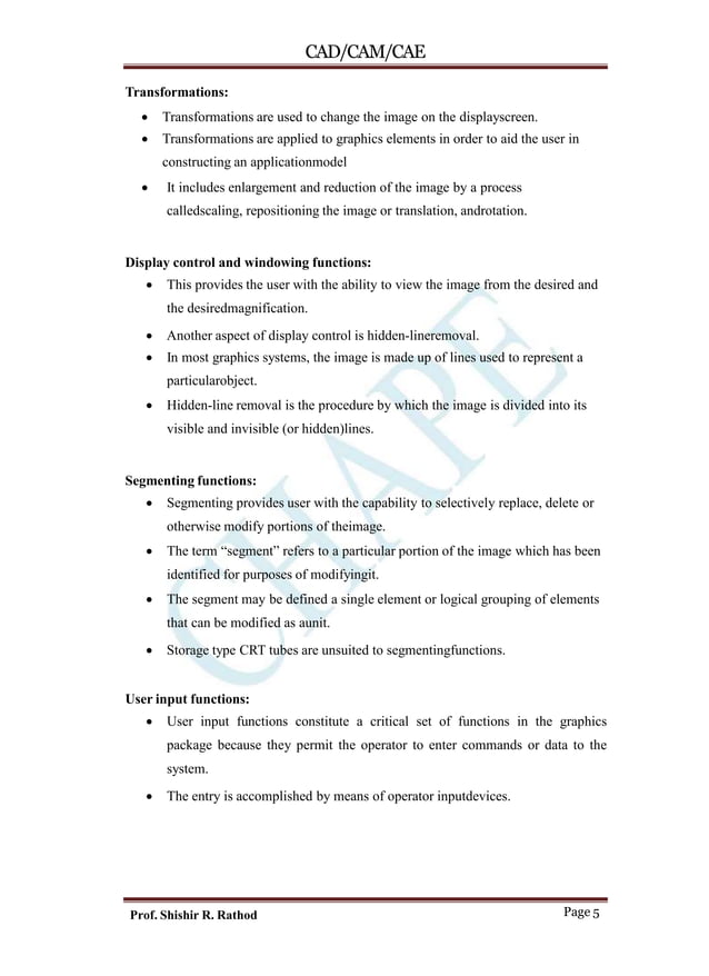 COMPUTER AIDED DESIGN / COMPUTER AIDED MANUFACTURING (CAD/CAM | PPTX