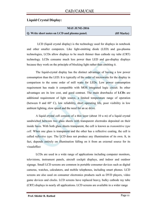 COMPUTER AIDED DESIGN / COMPUTER AIDED MANUFACTURING (CAD/CAM | PPTX