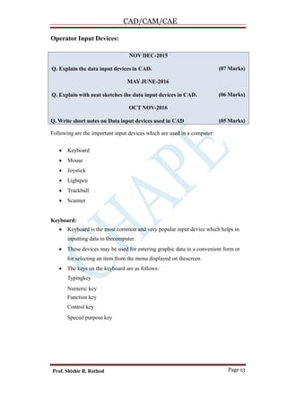 COMPUTER AIDED DESIGN / COMPUTER AIDED MANUFACTURING (CAD/CAM | PPTX