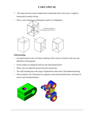 COMPUTER AIDED DESIGN / COMPUTER AIDED MANUFACTURING (CAD/CAM | PPTX