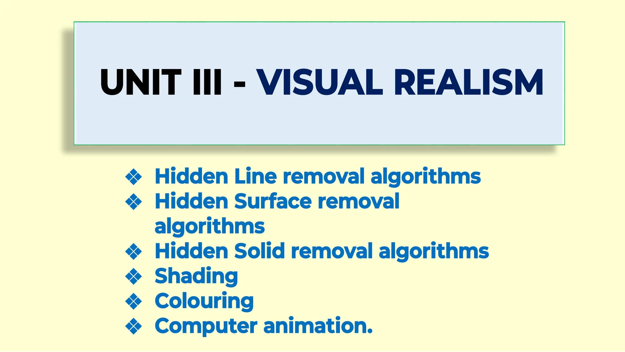 Computer Aided Design visual realism notes | PPT