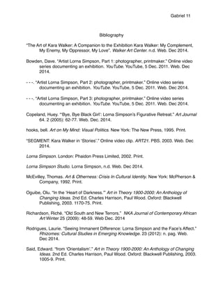 BFA Thesis (Kara Walker and Lorna Simpson) | PDF