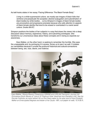 BFA Thesis (Kara Walker and Lorna Simpson) | PDF