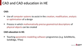 CAD Education Curricula in Product Design: The Case of De Montfort ...