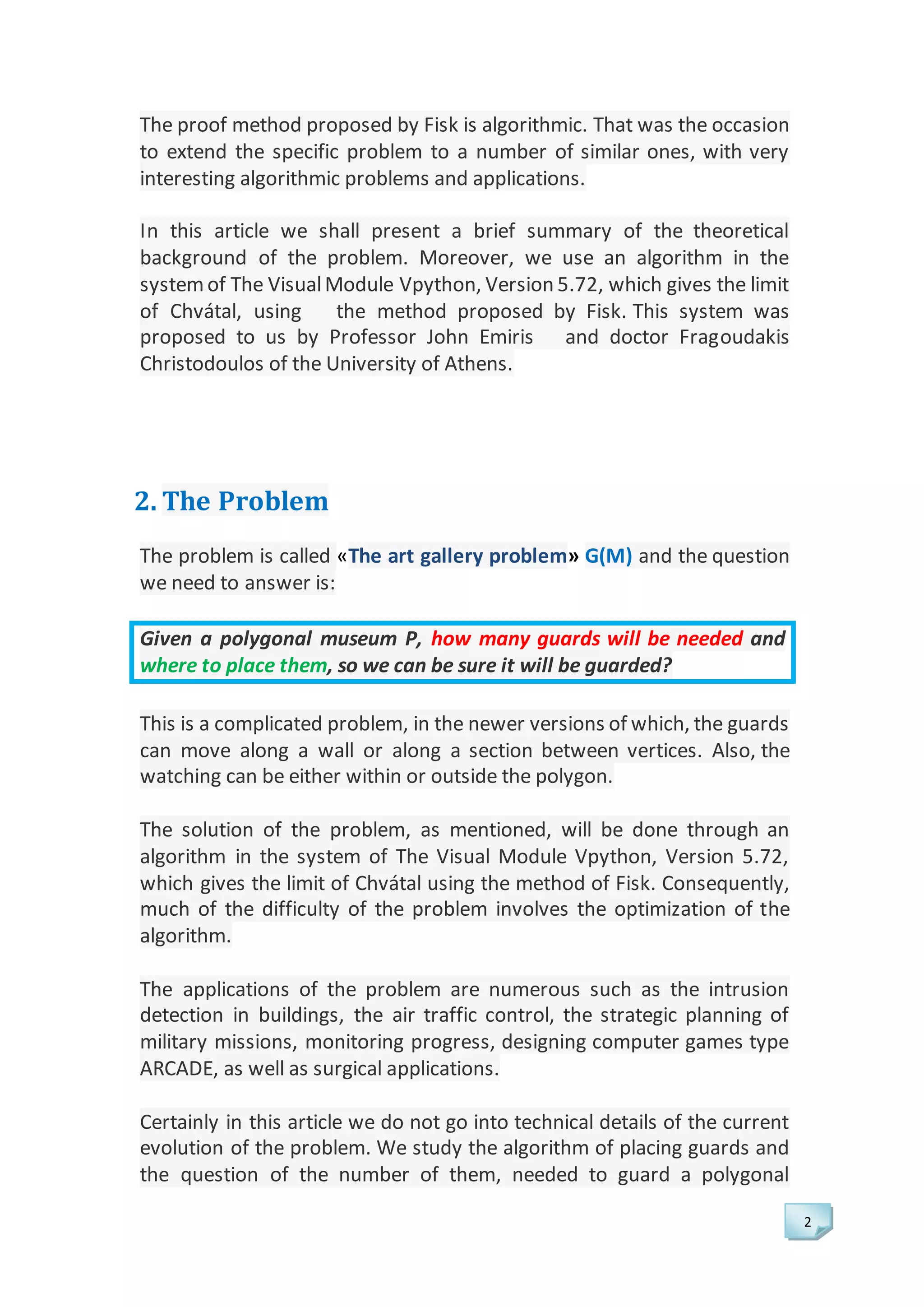The art gallery problem eng | DOCX